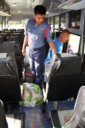 Philippine Police Officer Looks Inside Bus Editorial Stock Photo ...