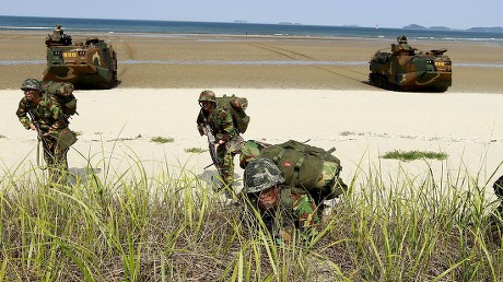 South Korean Marine Corps Action During Editorial Stock Photo - Stock ...