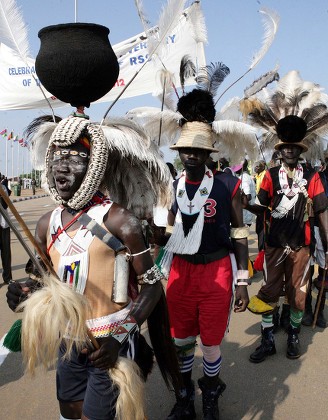 South Sudanese Traditional Dancers Perform During Editorial Stock Photo ...