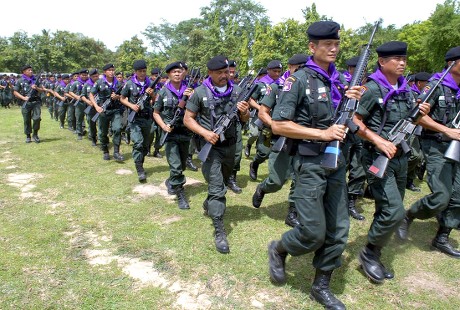 Thai Border Patrol Police Officers Move Editorial Stock Photo - Stock ...
