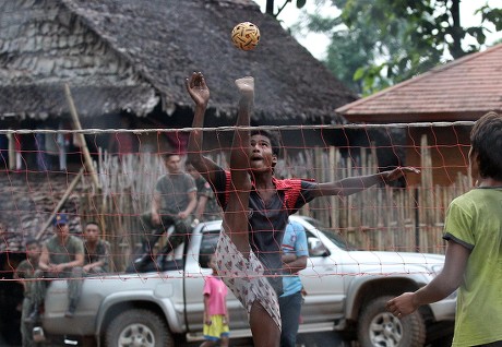 Myanmar Burma Refugees Play Sepak Takraw Editorial Stock Photo - Stock ...