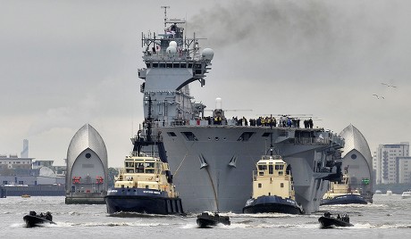 British Royal Navys Largest Ship Hms Editorial Stock Photo - Stock ...