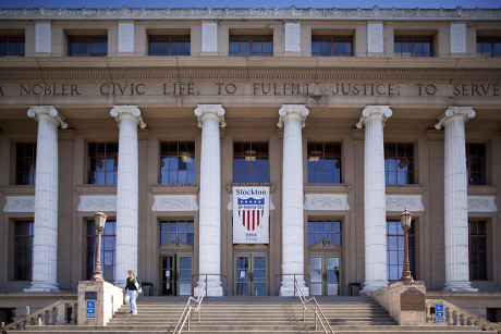 Sign Hangs Stockton City Hall Building Editorial Stock Photo - Stock ...