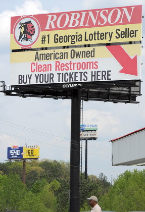 Lottery Billboards Direct Interstate 20 Drivers Editorial Stock Photo ...