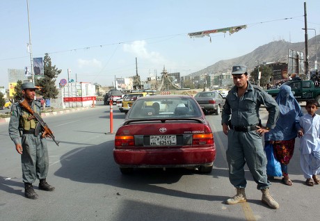 Afghan Police Check Vehicles On Roadside Editorial Stock Photo - Stock ...