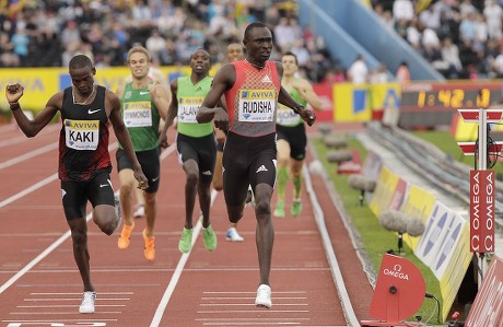 Kenyan David Rudisha R Beats Rival Editorial Stock Photo - Stock Image ...