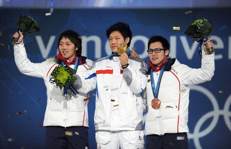Mens 500m Speed Skating Gold Medalist Editorial Stock Photo - Stock ...