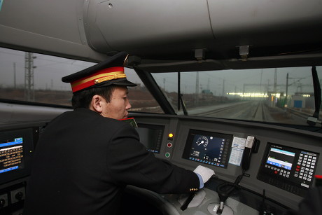 Driver Operates China Railway Highspeed Crh Editorial Stock Photo ...