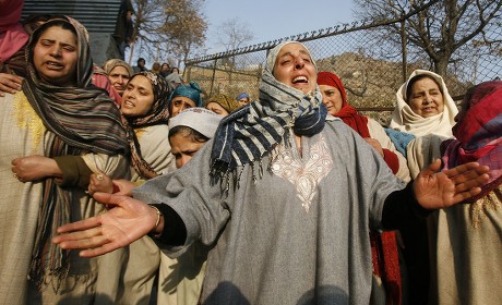 Kashmiri Muslim Women Wail People Carry Editorial Stock Photo - Stock ...