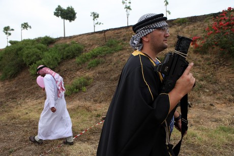 Multinational Security Personnel Arab Robes During Editorial Stock ...