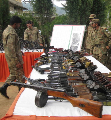 Pakistani Army Soldiers Shows Arms Amunition Editorial Stock Photo ...