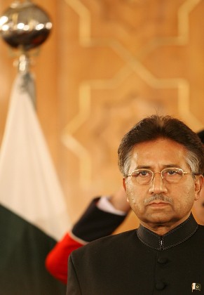 Pakistani President Pervez Musharraf Pictured Prior Editorial Stock ...