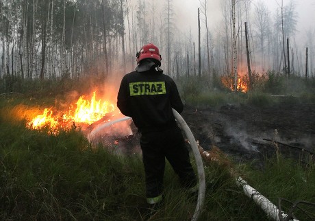 Polish Firefighter Grigoriy Dzhegosh Works Extinguish Editorial Stock ...