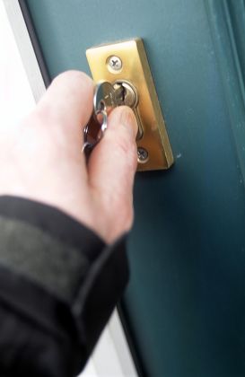 Hand Putting Key Door Lock Editorial Stock Photo - Stock Image ...