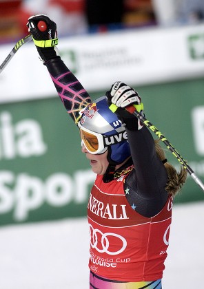 Lindsey Vonn Usa Celebrates Finish Area Editorial Stock Photo - Stock ...