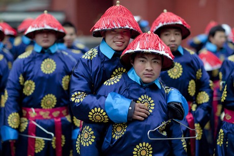 Performers Dressed Imperial Retinue Prepare Reenact Editorial Stock ...