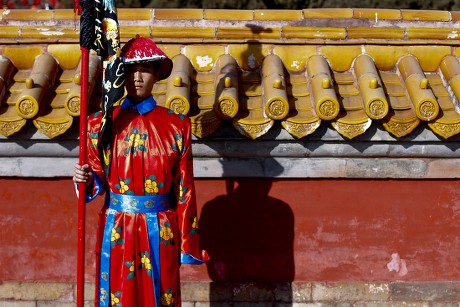 Actors Dressed Traditional Imperial Costumes Reenact Editorial Stock ...