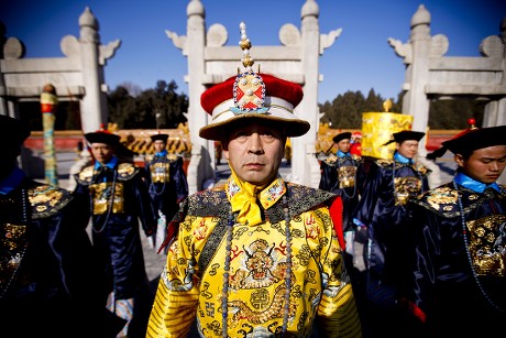 Actors Dressed Traditional Imperial Costumes Reenact Editorial Stock ...