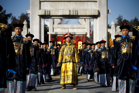 Actors Dressed Traditional Imperial Costumes Reenact Editorial Stock ...