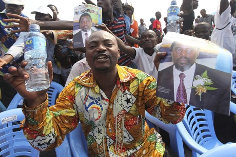 Congolese Man Celebrates He Holds Brochures Editorial Stock Photo ...
