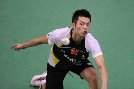 Chinese Dan Lin Returns Shuttlecock Swedish Editorial Stock Photo ...