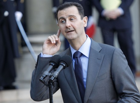 Syrian President Basher Alassad Adresses Media Editorial Stock Photo ...