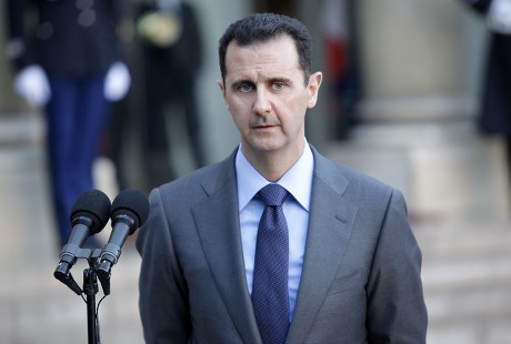 Syrian President Basher Alassad Adresses Media Editorial Stock Photo ...