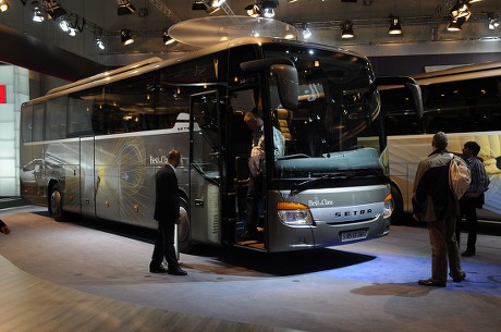 Visitors View Setra Buses On Display Editorial Stock Photo - Stock ...