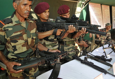 Indian Army Persnnel Show Guns During Editorial Stock Photo - Stock ...