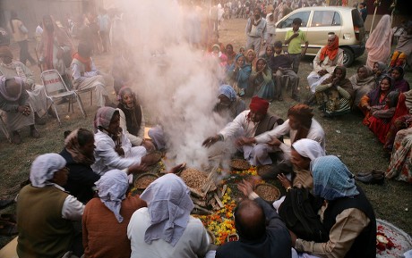 Indian Devotees Perform Sacrificial Ritual They Editorial Stock Photo ...