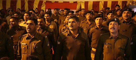 Indian Paramilitary Soldiers React While Watching Editorial Stock Photo ...