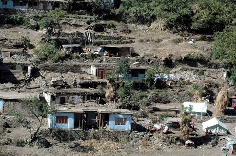 View Damaged Village Chaliyana Pakistanadministered Kashmir Editorial ...