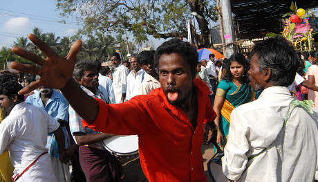 Indian Devote Dances Drum Beats During Editorial Stock Photo - Stock ...