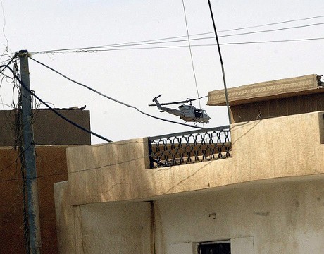 Us Helicopter Over Falluja Opening Fire Editorial Stock Photo - Stock ...