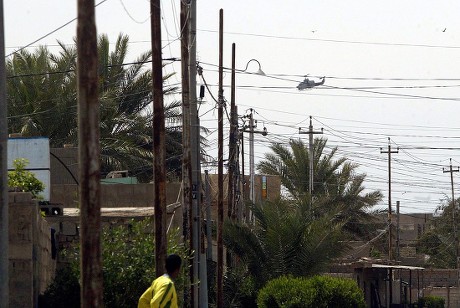 Us Helicopter Over Falluja Opening Fire Editorial Stock Photo - Stock ...