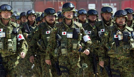 Soldiers Japanese Self Defence Troops March Editorial Stock Photo ...