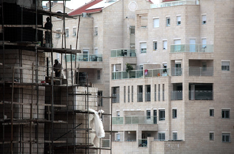 Two Palestinian Laborers Highrise Apartment Building Editorial Stock ...