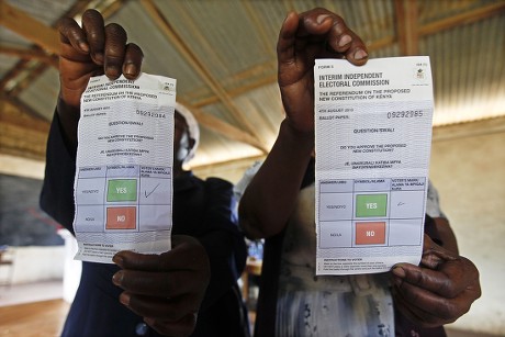 Two Kenyan Women Display Their Ballot Editorial Stock Photo - Stock ...