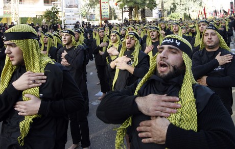 Lebanese Shiite Muslim Supporters Hezbollah Beat Editorial Stock Photo ...