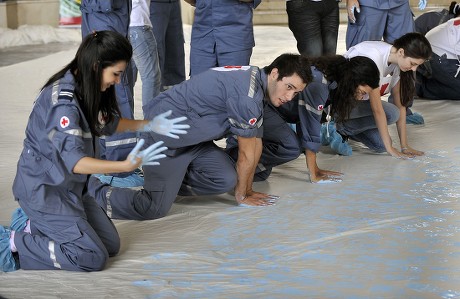 Members Lebanese Red Cross Put Their Editorial Stock Photo - Stock ...
