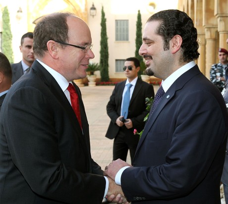 Lebanese Prime Minister Saad Hariri R Editorial Stock Photo - Stock ...