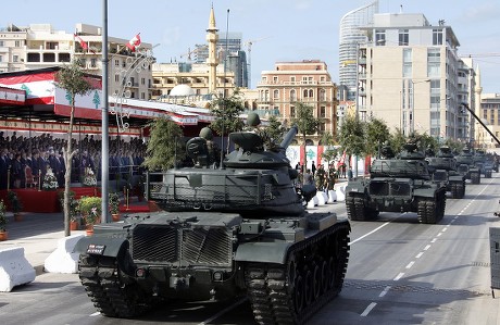 Tank Battalion Lebanese Army During Parade Editorial Stock Photo ...