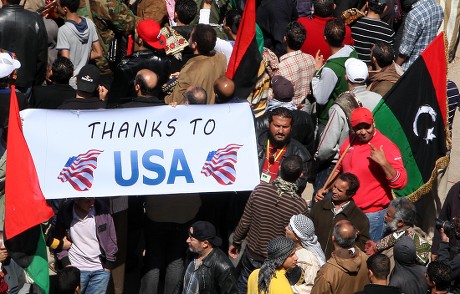 Libyans Hold Placard Old Pregaddafi Libyan Editorial Stock Photo ...