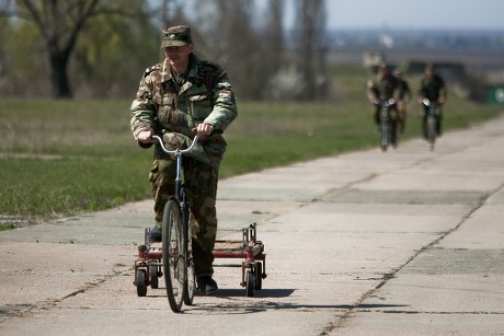 Moldovan National Army Soldier Rides Bicycle Editorial Stock Photo ...
