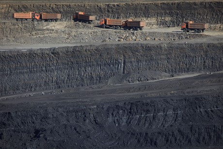 Eighty Tonne Trucks Loaded Coal Open Editorial Stock Photo - Stock ...