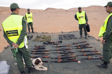 Weapons Seized By Moroccan Royal Gendarmerie Editorial Stock Photo ...