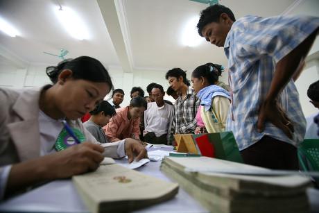 Myanmar Voters Registered They Cast Their Editorial Stock Photo - Stock ...