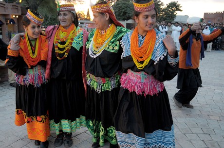 Kalash Girls Traditional Constumes Dance During Editorial Stock Photo ...