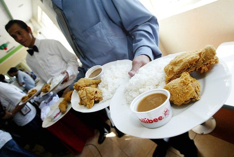 Filipino Waiters Offer Free Chicken Lunch Editorial Stock Photo - Stock ...