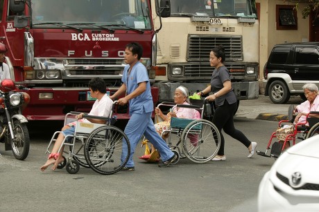 Filipino Health Workers Assist People Disabilities Editorial Stock ...